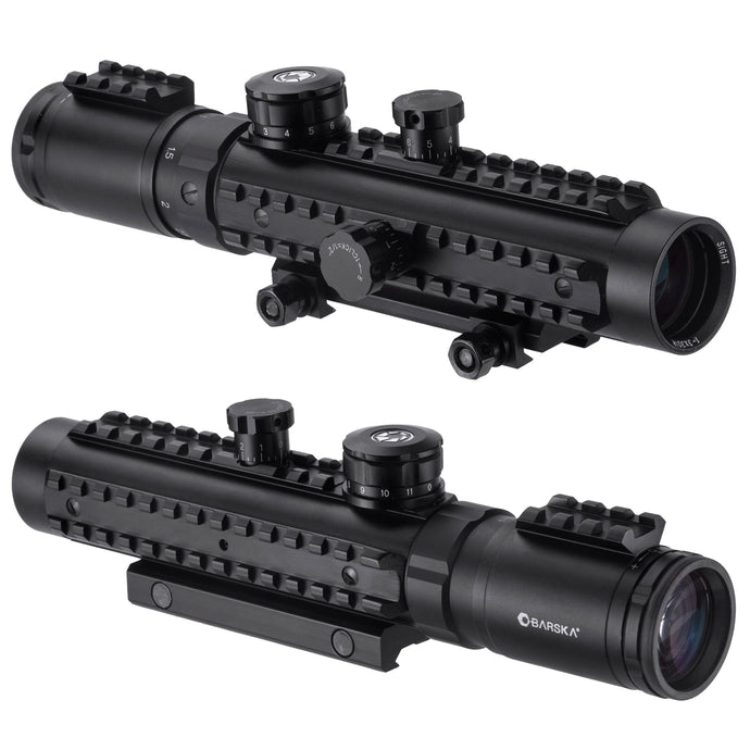 1-3x30mm Electro Sight Cross IR Rifle Scope with Integrated Weaver/Pic ...